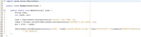 Como Achar A Maior Ou Menor Idade Em Java Utilizando O Netebens Ajuda