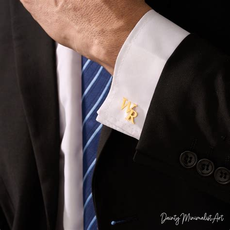 Personalized Gold Initial Cufflinks Custom Groomsmen And Wedding T Dreamy Custom