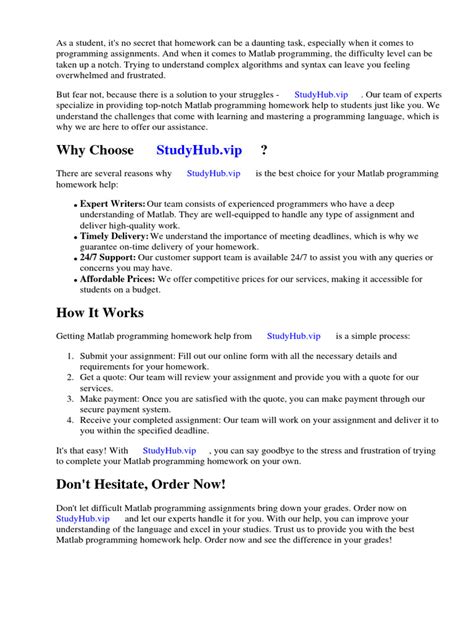 Matlab Homework Help Online Pdf Matlab Homework