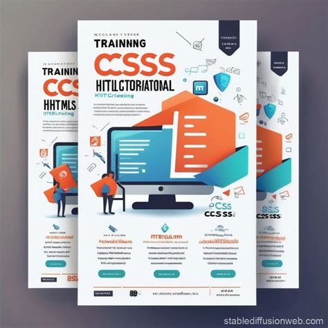 Flyer Promocional Para Training De Html Y Css Stable Diffusion Online