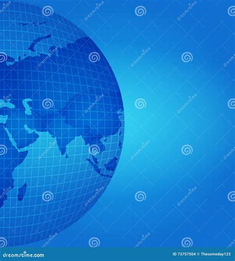 Global Technology Network With Dot Digital World Map Vector Ill Stock