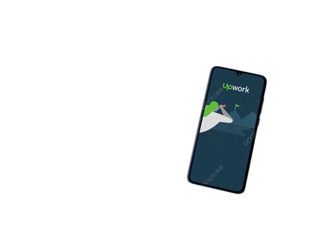 Black Mobile Device Showing The Upwork App Launch Screen With Launch