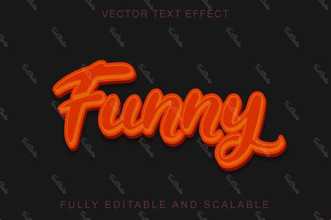 Funny Funky 3d Font Style Effect Free Vector File