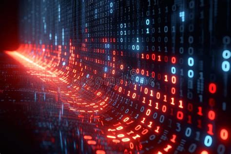 Digital Binary Data Encryption Computer Virus Abstract Secure Technology Background Stock