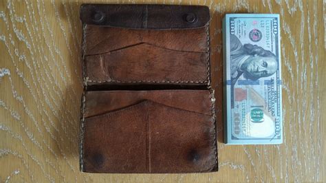 Antique Leather Wallet Vintage Genuine Leather Handmade Etsy
