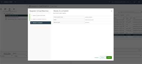 restore register a vm or vm template in vsphere