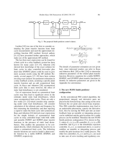 autotuning of a new pi pd smith predictor based on time domain specif…