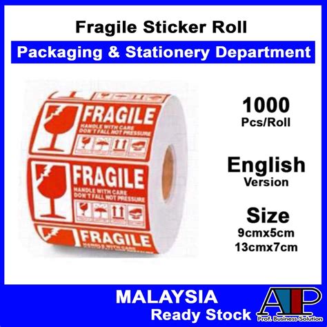 Packaging 1000pcs Fragile Sticker Rolls Fragile Label Warning Label Shopee Philippines