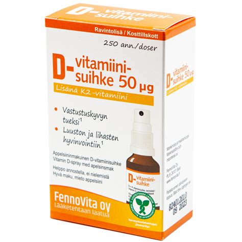 Dk2 Vitamiini Fennovita 25 Ml Suusuihke Tokmannifi