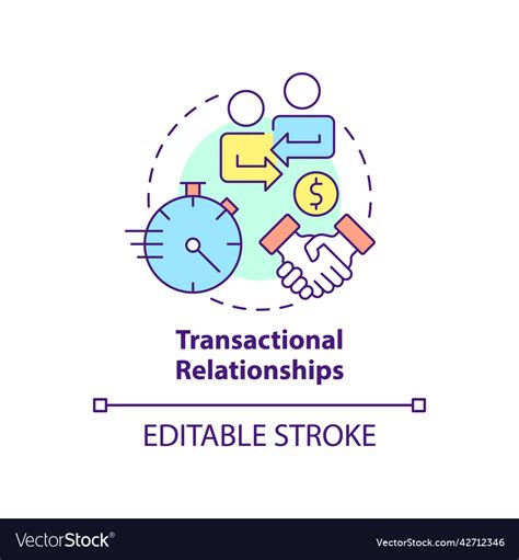 Transactional Relationships Concept Icon Vector Image