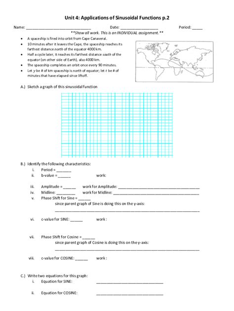 Fillable Online Unit 4 Applications Of Sinusoidal Functions P 2 Fax Email Print Pdffiller