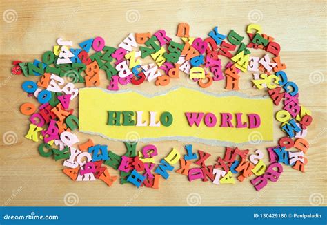 Hello World Message Stock Photo Image Of Cloud Concept
