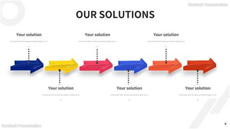 Row Of Colorful Arrows With Arrows Google Slides Theme And Powerpoint Template Slidesdocs