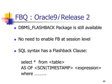 Ppt Understanding Oracle9 I Automatic Undo Management And Flashback Query Powerpoint