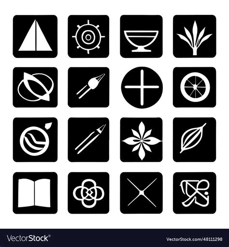 arrows icon set collection on white background vector image