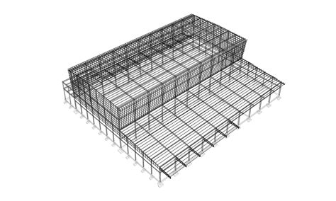 D Illustration Of Industrial Building In Transparent PNG