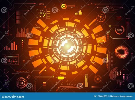 Abstract Technology Ui Futuristic Concept Hud Interface Hologram Stock Vector Illustration Of