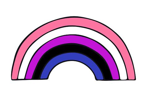 다채로운 무지개 모양 성별 유체 자부심 깃발 해피 프라이드 데이 Lgbtq 커뮤니티 프라이드의 달 포스터 스티커 로고 카드에 대