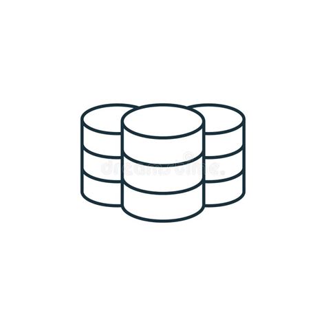 Data Integration Icon Monochrome Simple Line Data Science Icon For