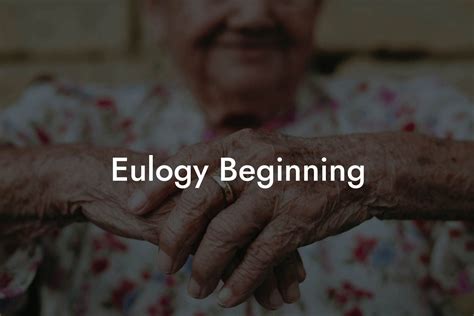 Eulogy Beginning Eulogy Assistant