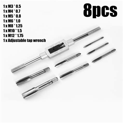 12pcs Tap And Die Set Internal And External Threads Essential Threading Rethreading Tool Kitm6
