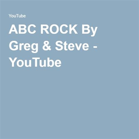 Abc Rock By Greg And Steve Abc Preschool Music Steve