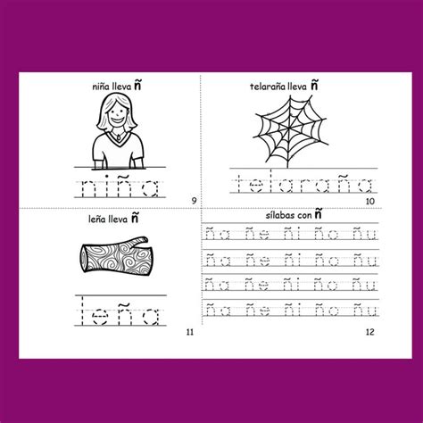 Spanish Letter Ñ Mini Booklet Mini Librito De La Letra Ñ Tpt