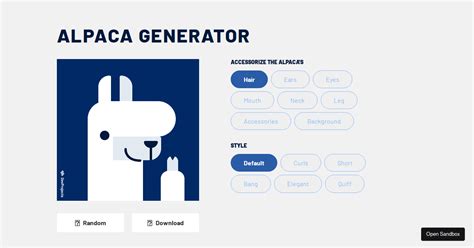 Alpaca Generator Codesandbox