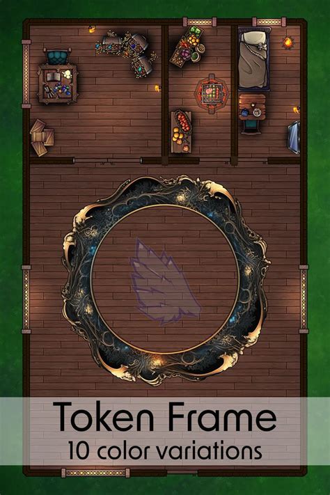 Dnd Profile Token Frame 10 Colors Space Flowing Cloud For Etsy