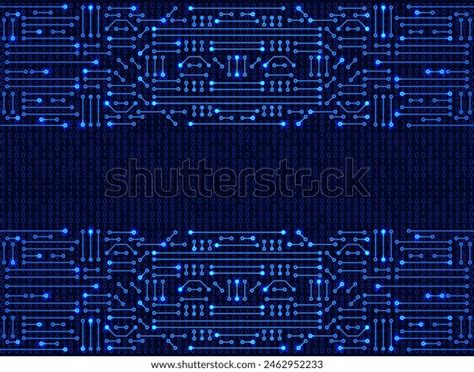 Electronic Circuit Frame On Binary Code Stock Vector Royalty Free Shutterstock