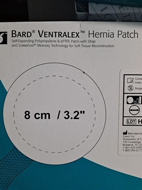 New Bard 0010303 Ventralex Hernia Patch Disposables General For Sale Dotmed Listing 5242816