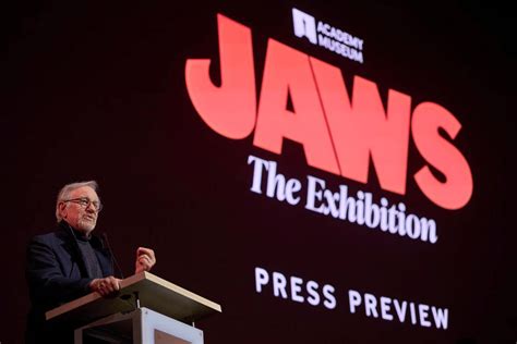 Jaws 50th Anniversary Exhibition In Los Angeles Steven Spielbergs