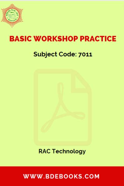 Basic Workshop Practice 7011 Rac By Bteb Books Pdf Book Download