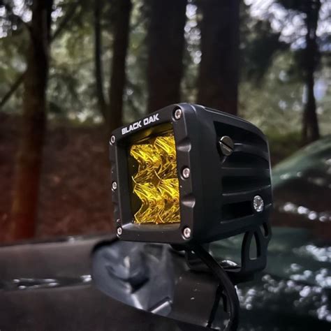 2 Inch Yellow Led Fog Light Pair Flood Or Spot Optics Pro Series