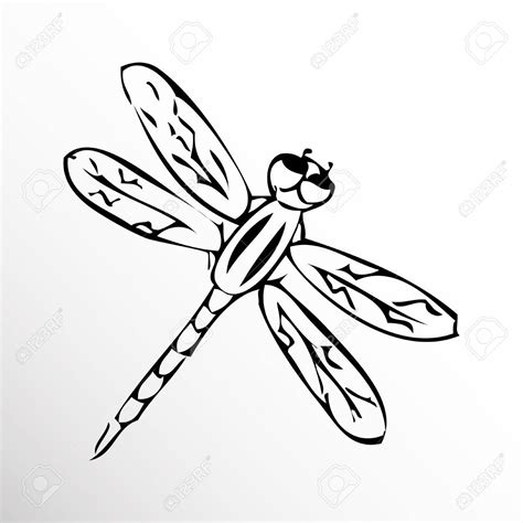 Dragonfly Outline Drawing Free Download On Clipartmag