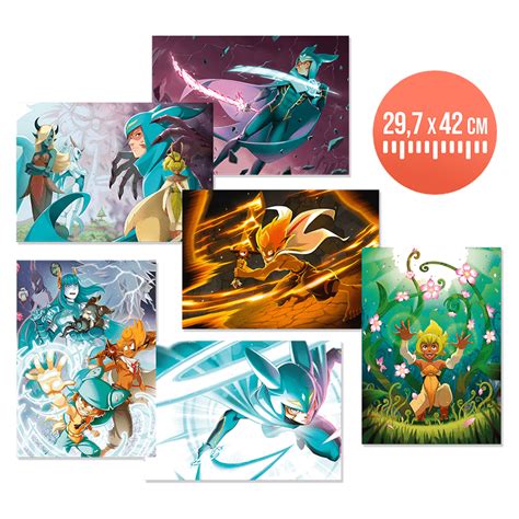 Pack 6 Posters Wakfu Manga La Grande Vague Produits Dérivés