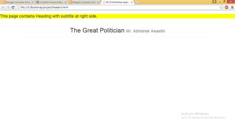 Headers Using Bootstrap ~ Hub Of Geekz