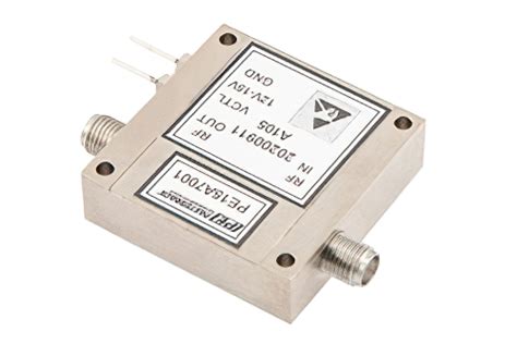 40 Db Variable Gain Amplifier 15 Dbm P1db 500 Mhz To 2 Ghz 20 Db Gain Control 45 Db Nf Sma