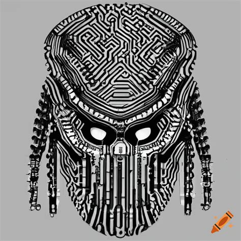 Predator Mask Drawing