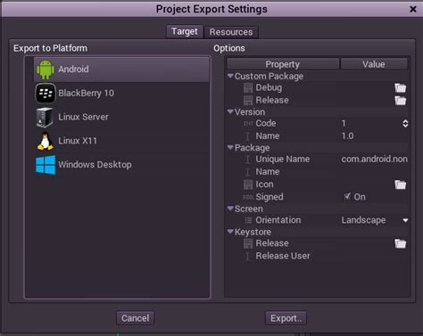 Exporting Projects — Godot Engine 2 1 Documentation