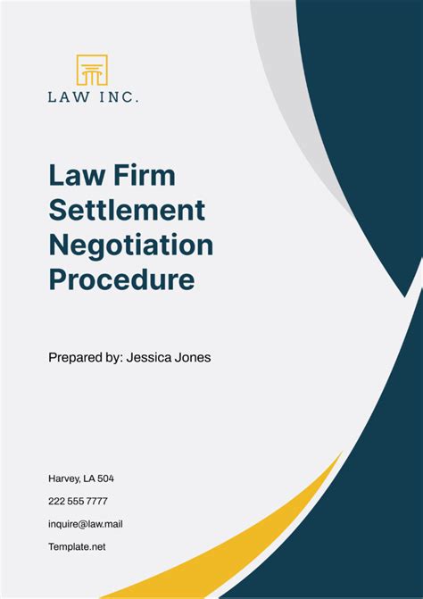 Law Firm Settlement Negotiation Procedure Template Edit Online Download Example Template Net