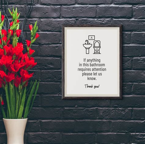 Printable Restroom Needs Attention Sign If Anything In This Bathroom