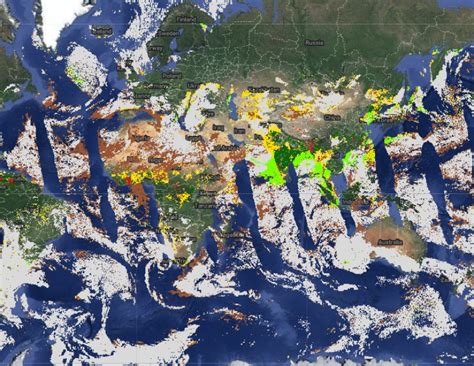 Worldwide Airborne Particle Type Map Last 24hrs Soar