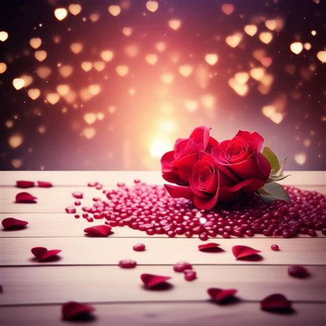 Premium Photo Romance Flower Background Red Rose