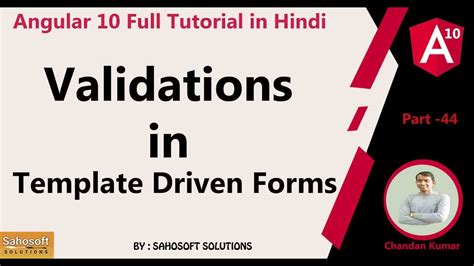 Validations In Template Driven Forms Angular 10 Full Tutorial In Hindi Youtube