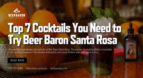 Top 7 Cocktails You Need To Try At Beer Baron Santa Rosa