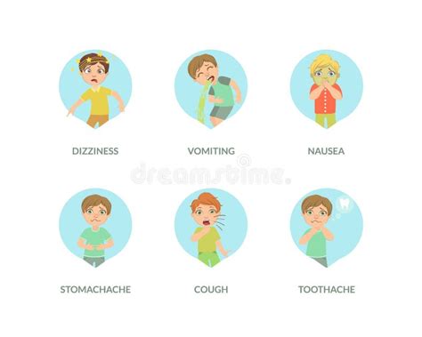 Cold Symptoms Set Gitl Having Cough Malaise Runny Nose Sore Throat