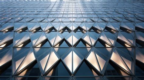 Premium Ai Image Architectural Grid Of Modern Glass Facade