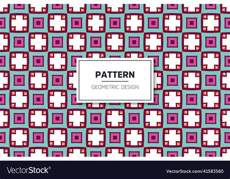 Simple Seamless Pattern With Colorful Geometric Vector Image