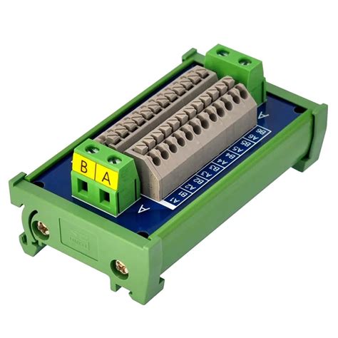 Din Rail Mount 16amp Ac Dc 2x12 Position Terminal Block Distribution Module